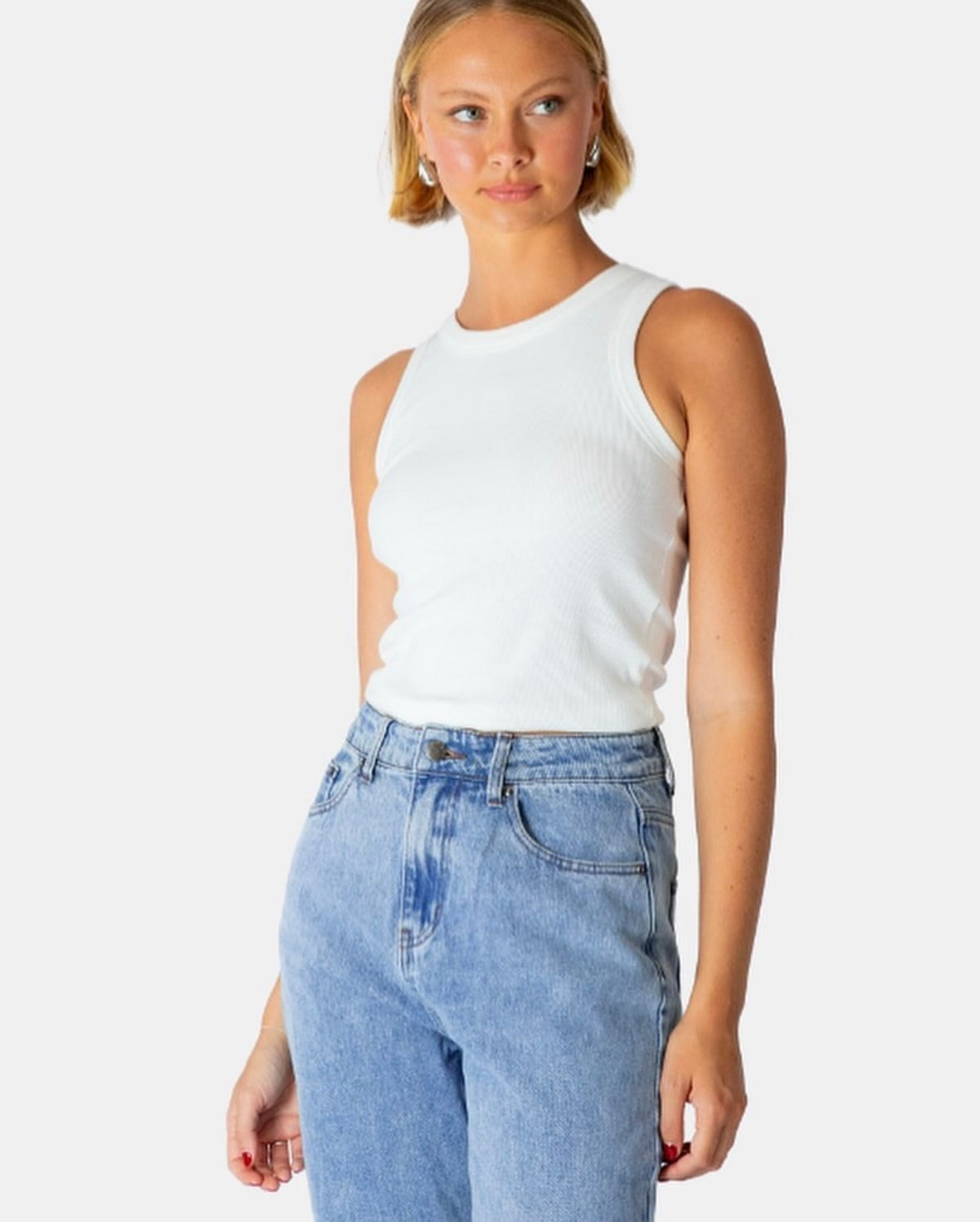 Britt Mom Jean Mid Blue Mavie Rae